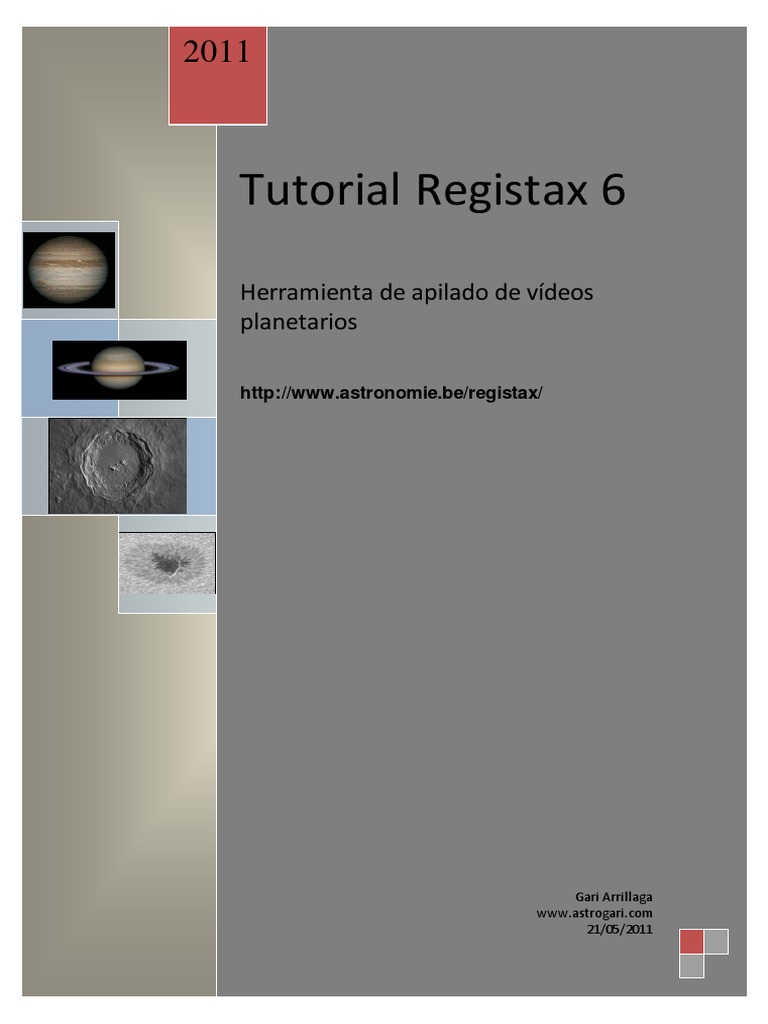 Tutorial Registax 6: Apilado Planetario | PDF | Procesamiento de ...