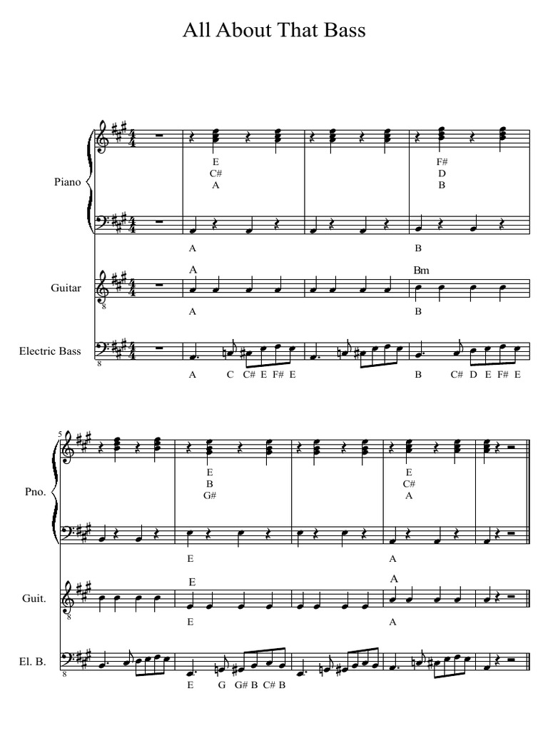 All About That Bass | PDF | Music Performance | Celtic Musical Instruments