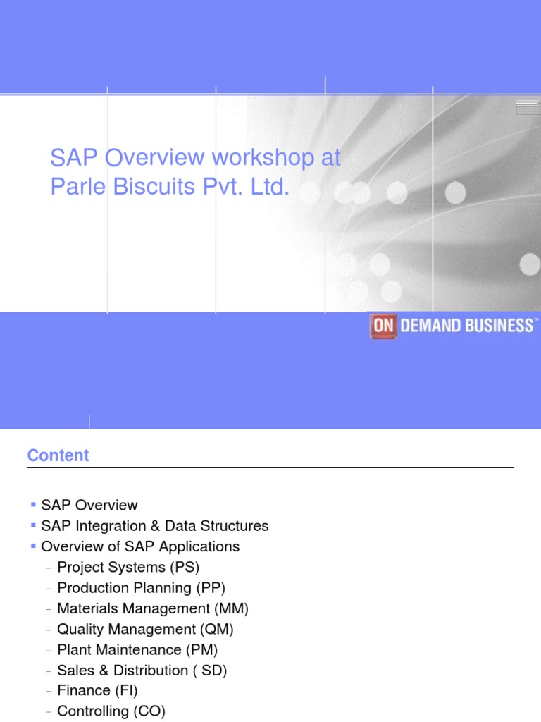 01 SAP Overview.ppt | Sap Se | Procurement