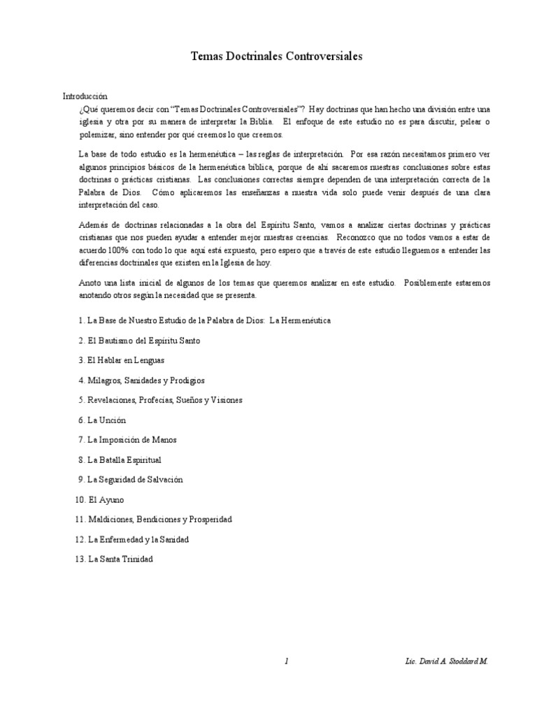 Temas Controversiales | PDF
