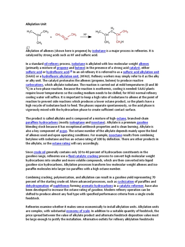 Alkylation Unit | PDF | Chemical Process Engineering | Physical Sciences