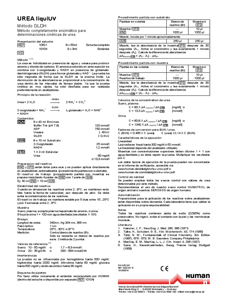 Determinación de Urea | PDF | Biomoléculas | Compuestos orgánicos