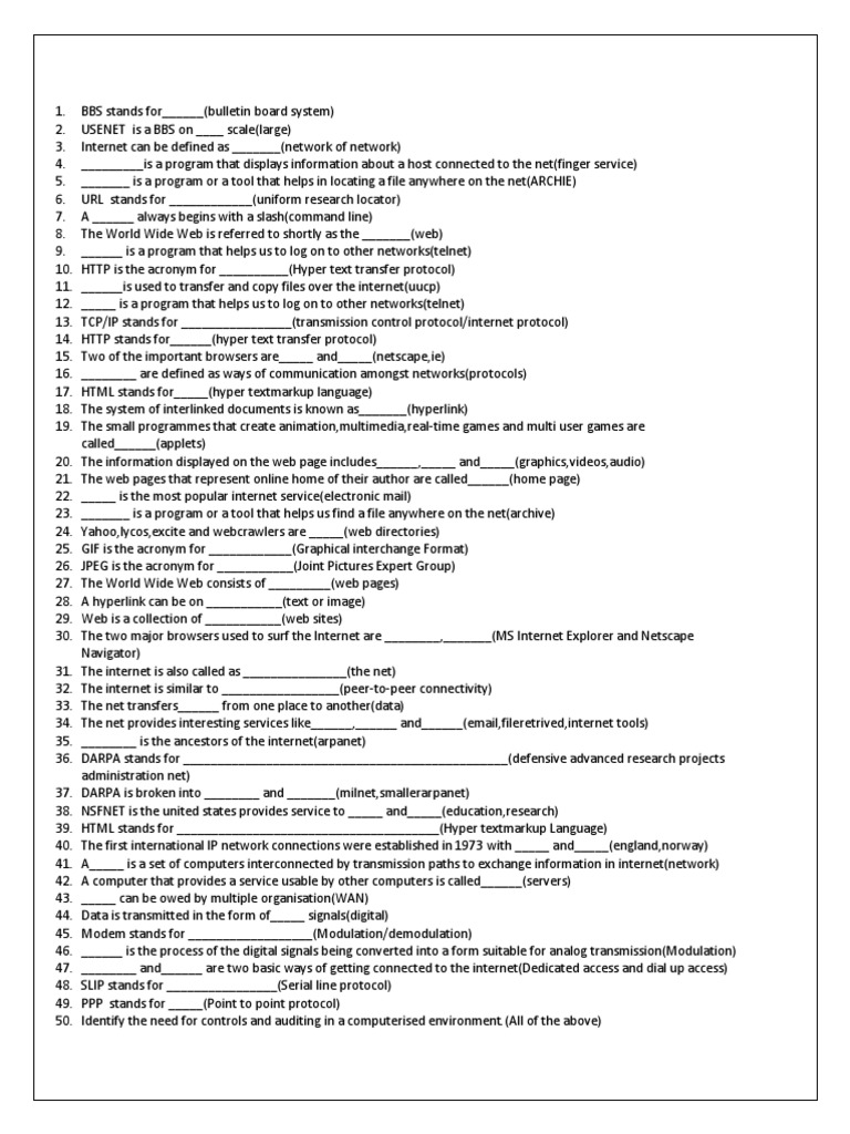 ITT Question Bank For CA Students | PDF | Electronic Data Interchange ...