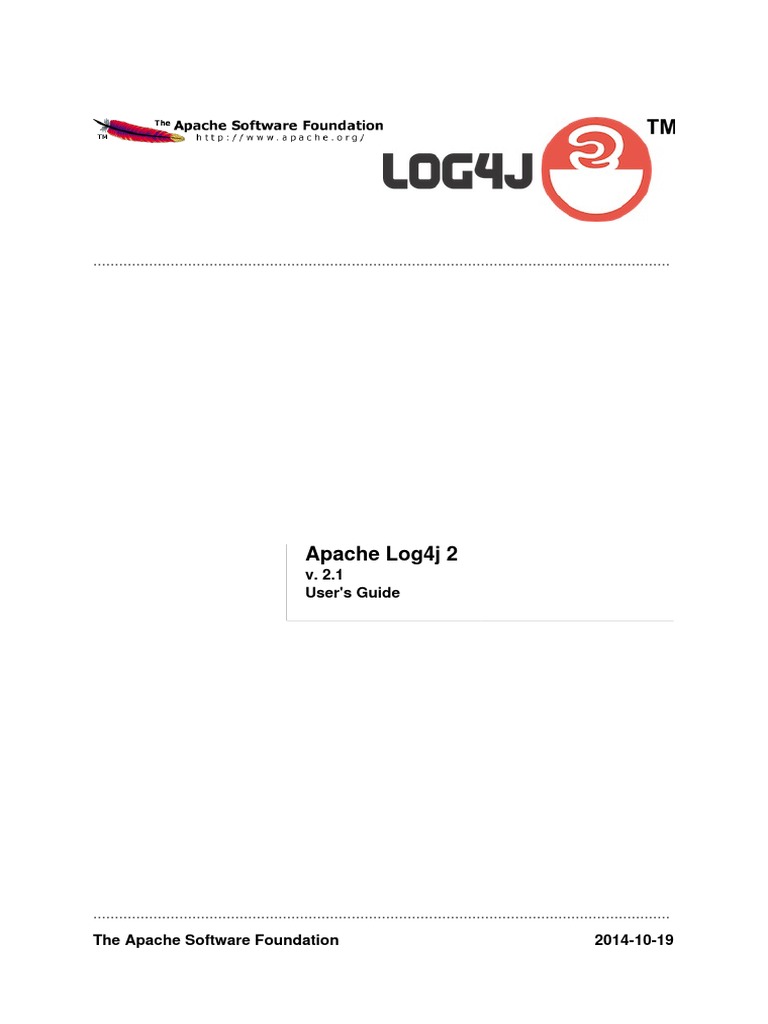 Log4j Users Guide | PDF | Computing | Computer Programming