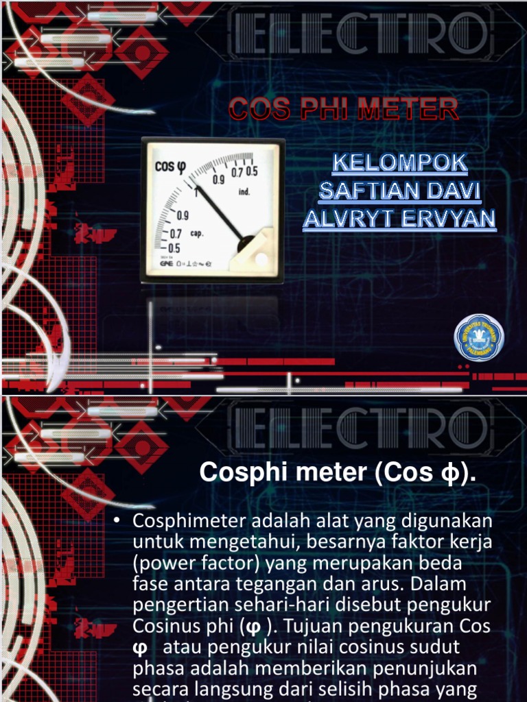 Presentasi of Cos Phi Meter - Alvryt-Davi | PDF