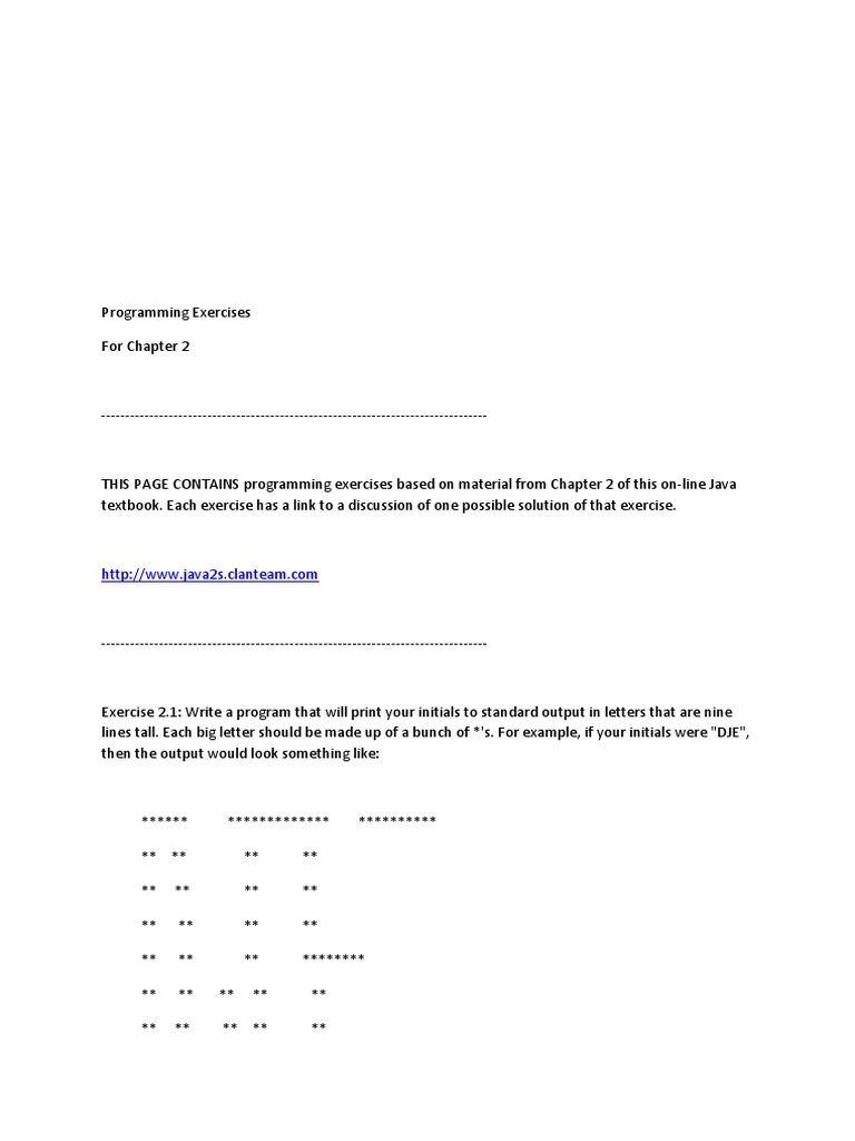 Thousands Of Java Exercises Lol Pdf Subroutine Parameter Computer Programming