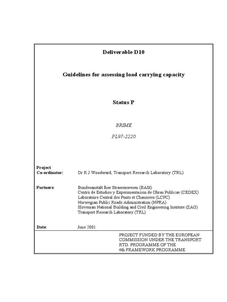 Bridge Load Capacity Guidelines | PDF | Reliability Engineering ...