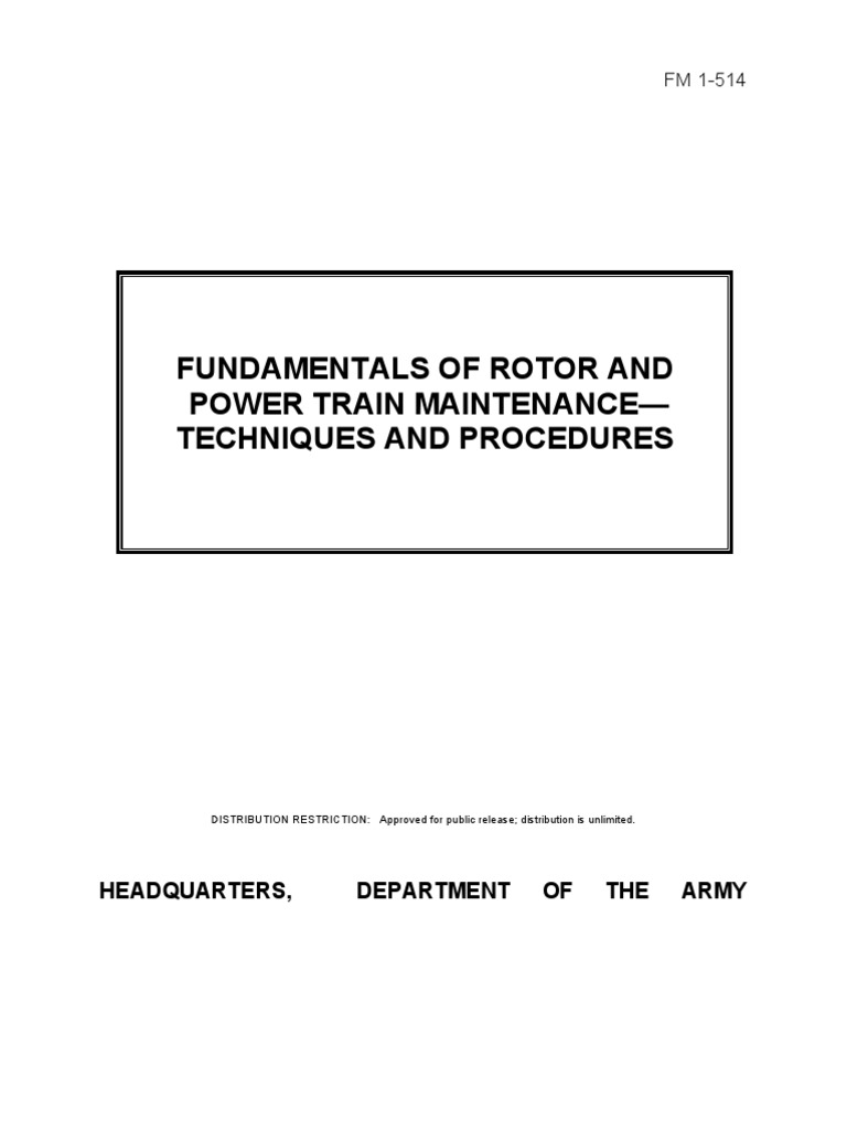Army - fm1 514 - Fundamentals of Rotor and Power Train Maintenance ...