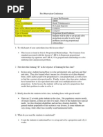 PRE and POST Class Observation Conference | PDF | Classroom Management ...