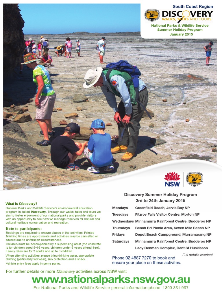 National Parks Summer Holiday Program - January 2015 | PDF | National ...