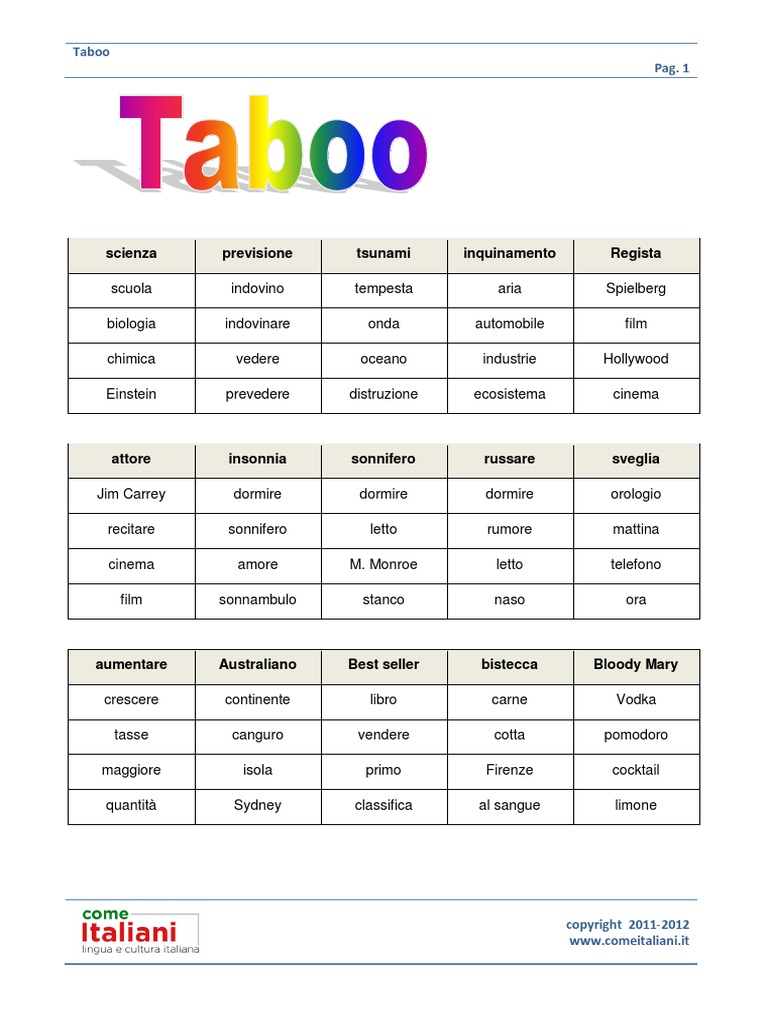 Taboo