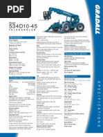 JLG 1255 Telehandler Specifications | PDF | Horsepower | Axle