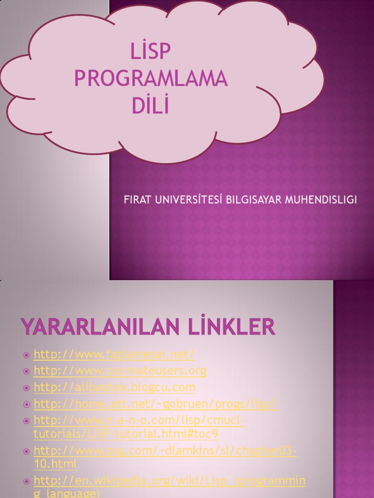 Li̇sp Programlama dİlİ | PDF