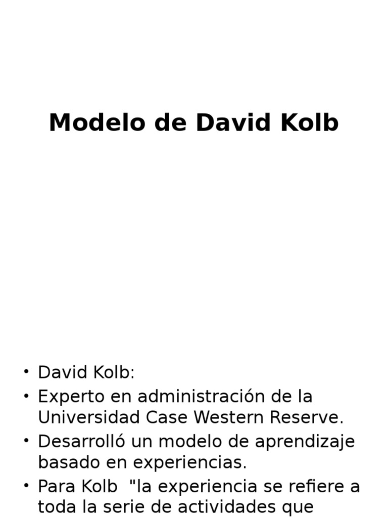 Modelo de David Kolb | Descargar gratis PDF | Teoría | Aprendizaje