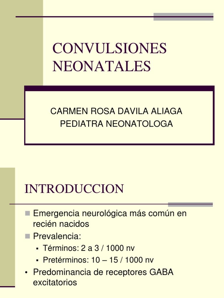 Convulsiones Neonatales | PDF | Sinapsis | Neurología