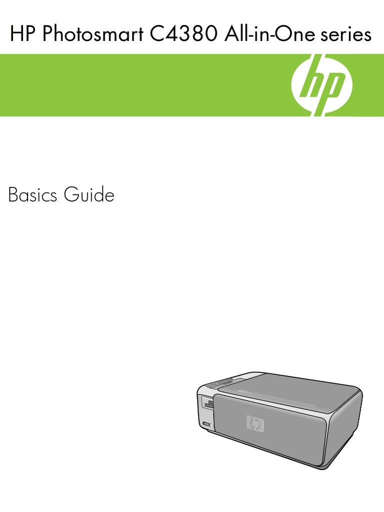 Series HP Photosmart C4380 All-in-One: Basics Guide | PDF | Wireless ...