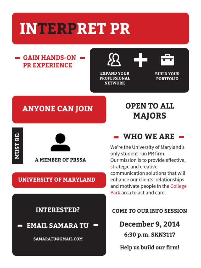 InTERPret PR Flier | PDF | Career & Growth | Business