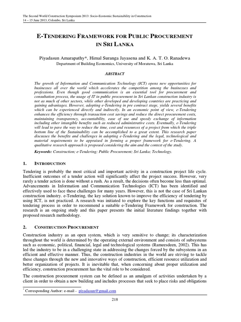 Pages From 2013 - Etendering | PDF | Procurement | Business