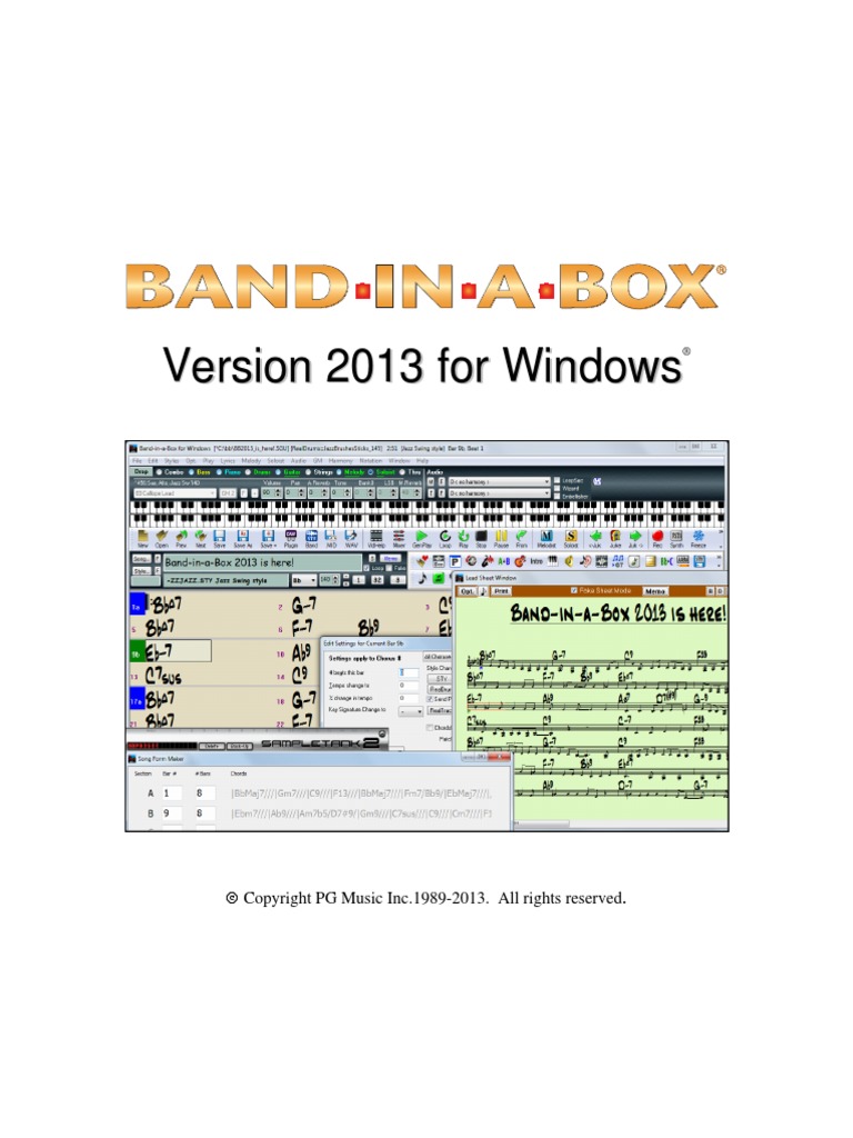 Band In A Box 2013 Manual Pdf Pdf Synthesizer Computing