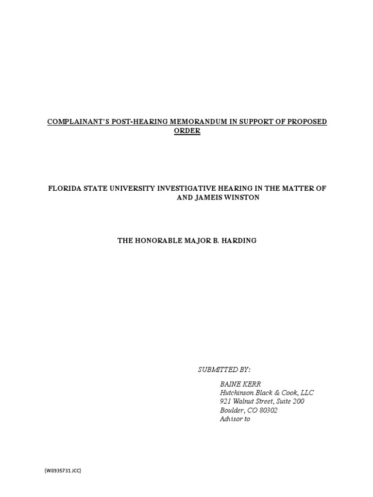 Post-Hearing Brief | Consent | Evidence (Law) | Free 30-day Trial | Scribd
