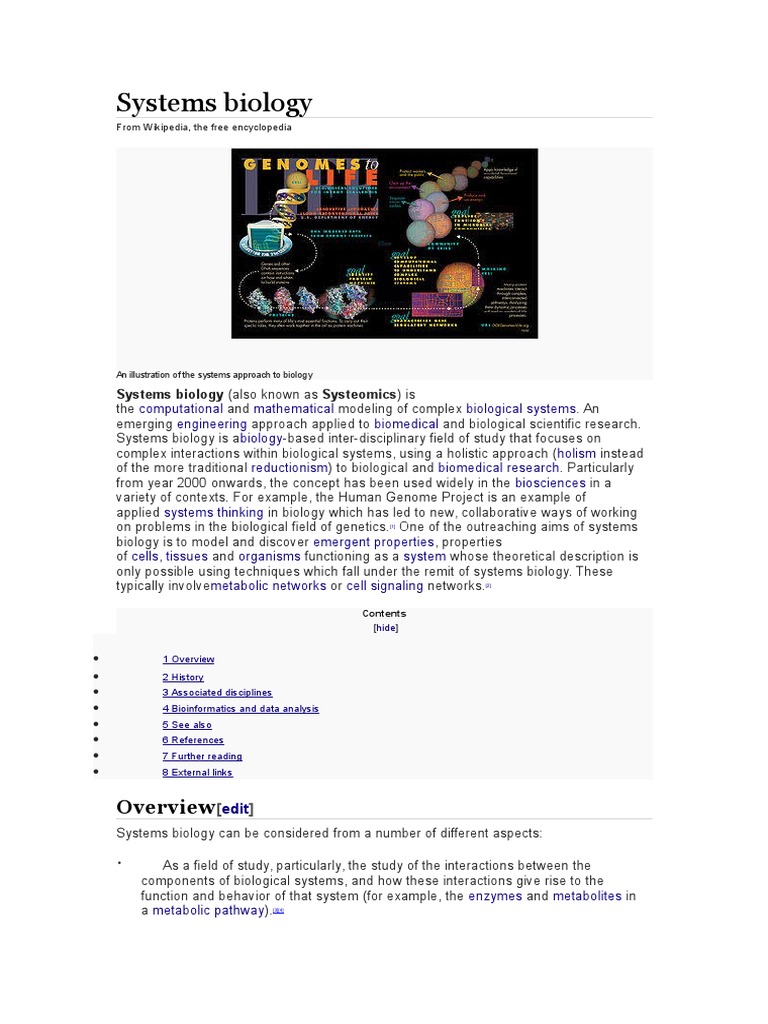 What Is Systems Biology ? | PDF | Systems Biology | Systems Science
