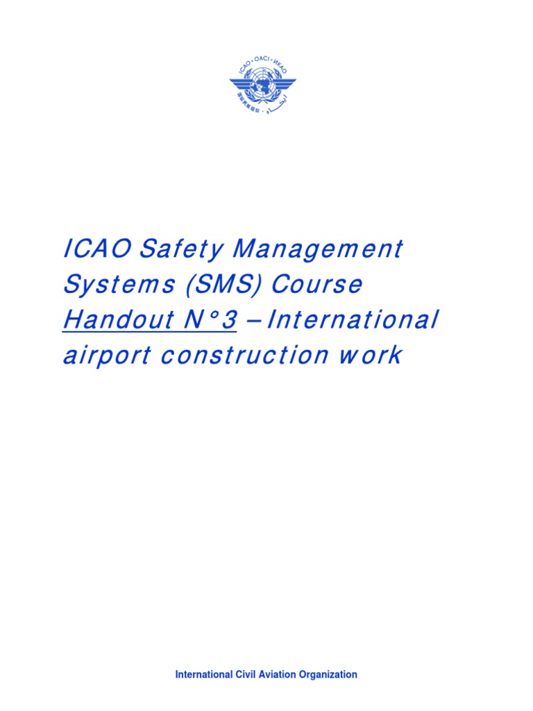 Icao Sms Handout 03 - 2008-11 - e | PDF | Runway | Aviation