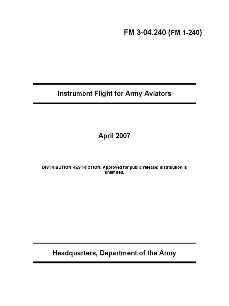 Army - FM3 04X240 - Instrument Flight For Army Aviators | PDF ...
