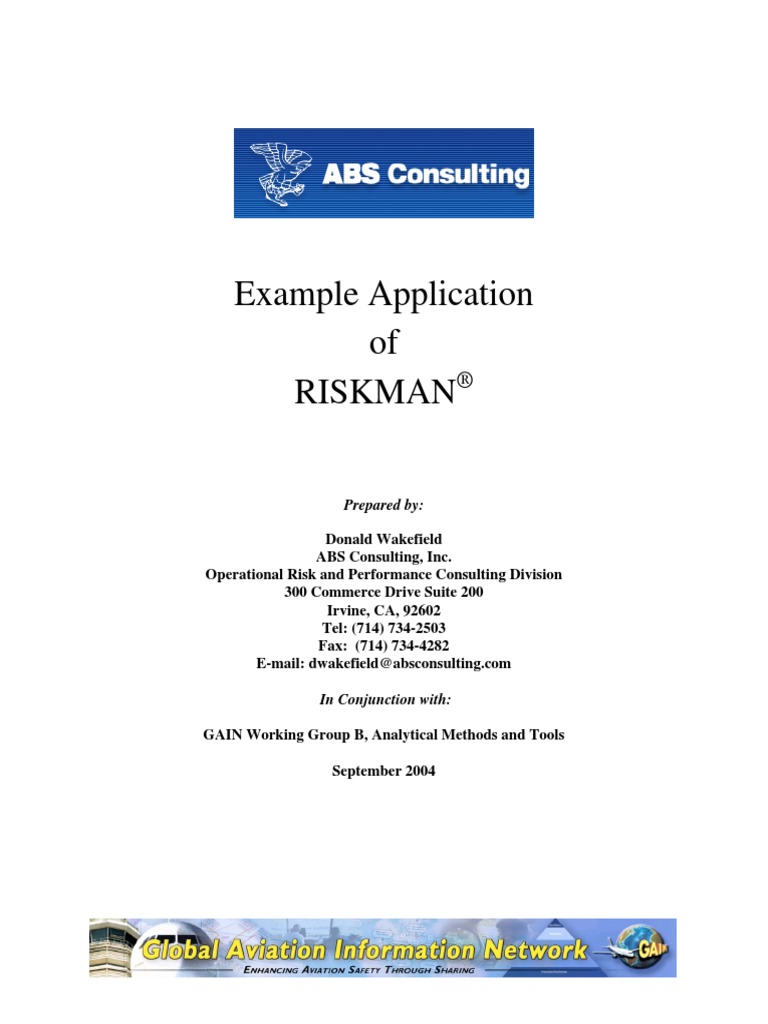 Example Application of Riskman: Prepared by | Download Free PDF | Space ...