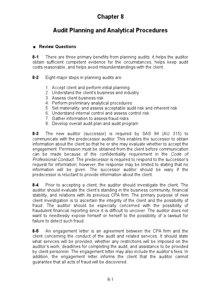 SM ch08 | PDF | Audit | Risk