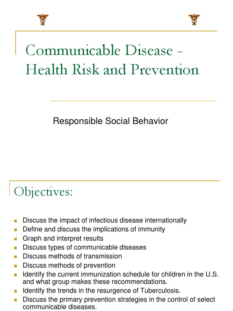 15 Communicable Disease - Health Risk and Prevention | PDF | Preventive ...