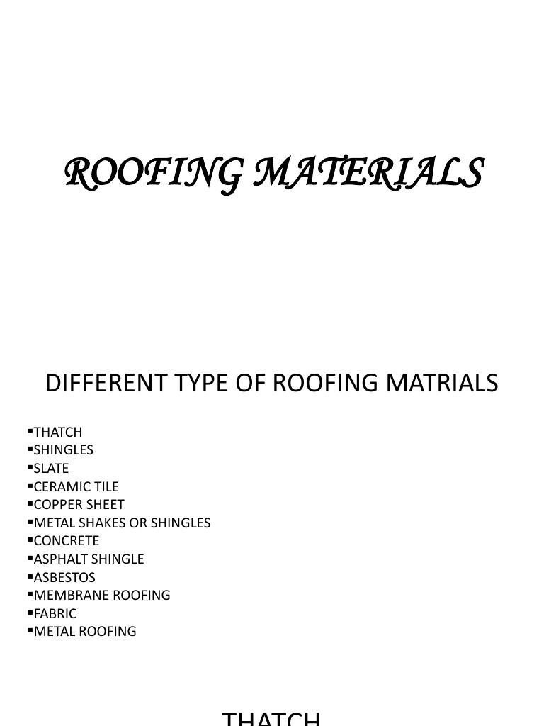 Roof Introduction | PDF | Roof | Building Materials
