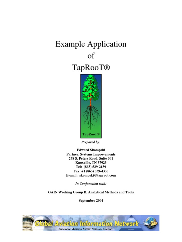 TapRooT Application | PDF | Causality | Troubleshooting