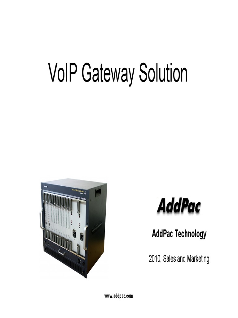 AddPac VoIP Gateway Solution | PDF | Ip Address | Quality Of Service