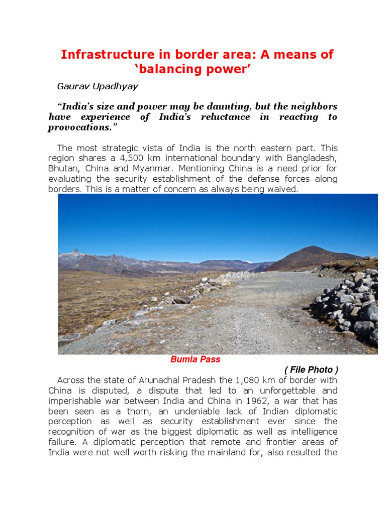 Infrastructure in Border Area | PDF | Tibet | Religion And Belief