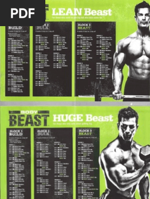 Body Beast Lean Schedule
