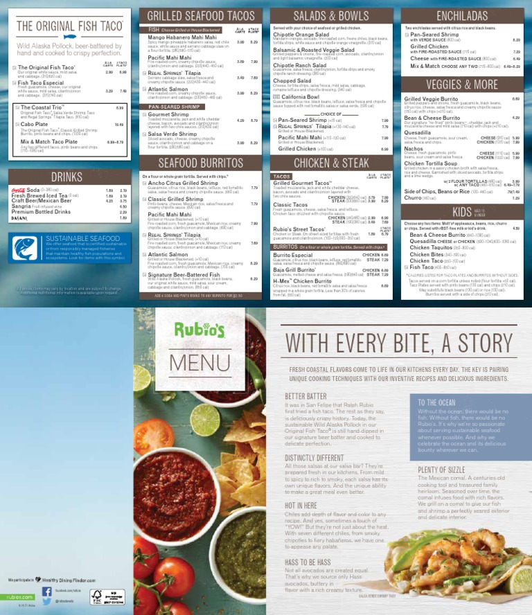 Rubios Menu T1 | PDF | Burrito | Taco
