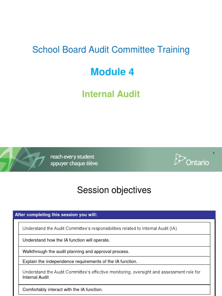 MODULE 4 Internal Audit | PDF | Internal Audit | Audit Committee
