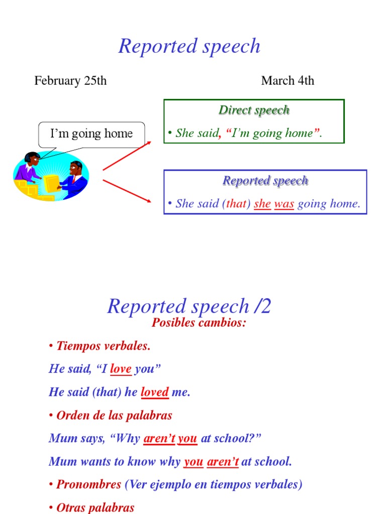 Reported Speech: February 25th March 4th | PDF