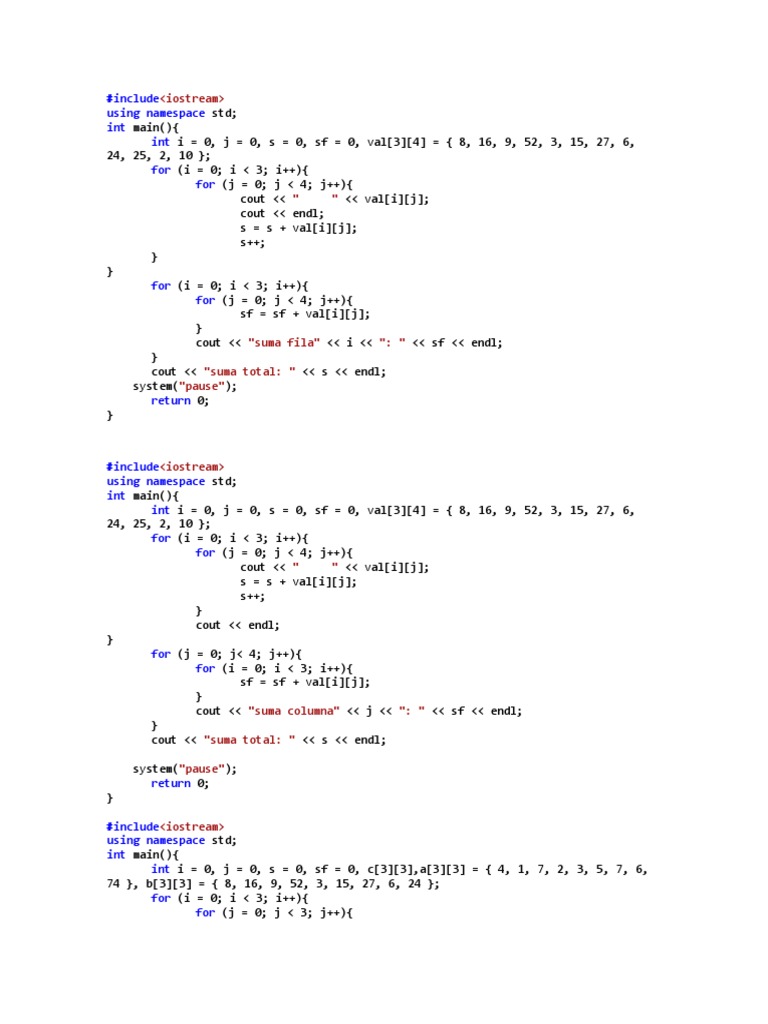 #Include Using Namespace Int Int For For | PDF