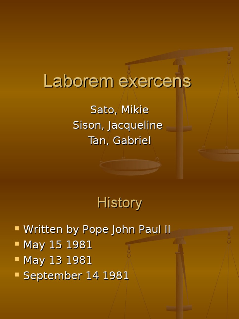 Laborem Exercens | PDF | Employment | Philosophical Theories