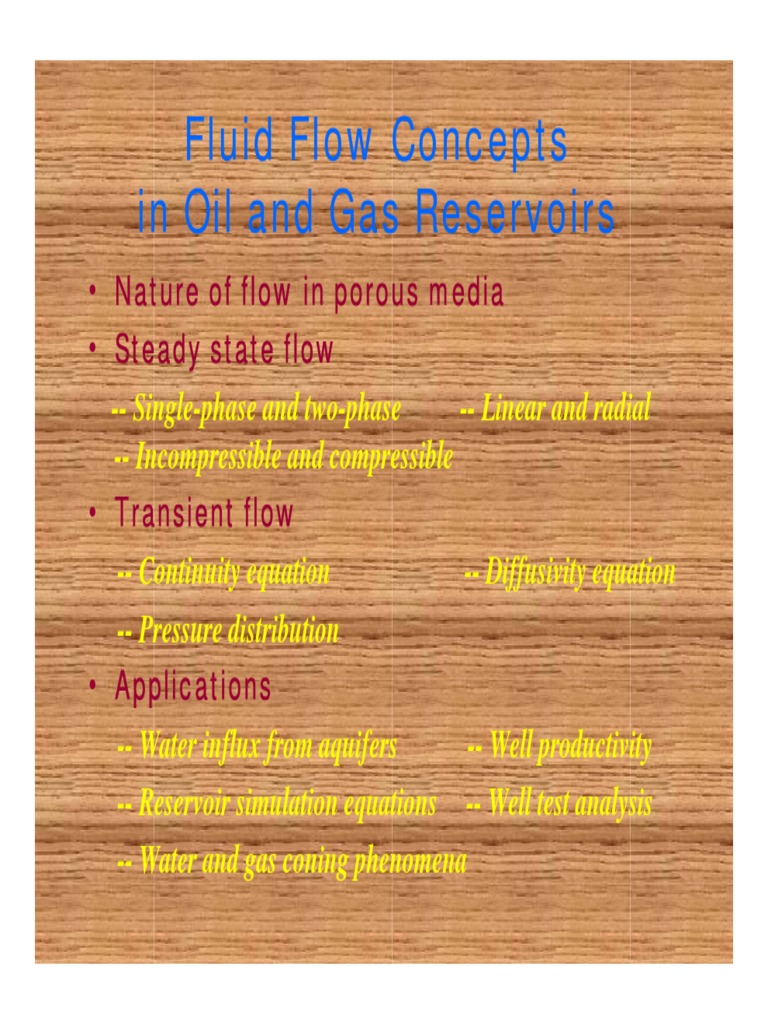 Flow Concepts | PDF | Fluid Dynamics | Petroleum Reservoir