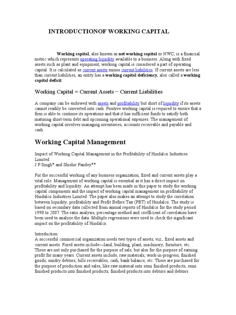 Understanding Working Capital Management | PDF | Working Capital ...