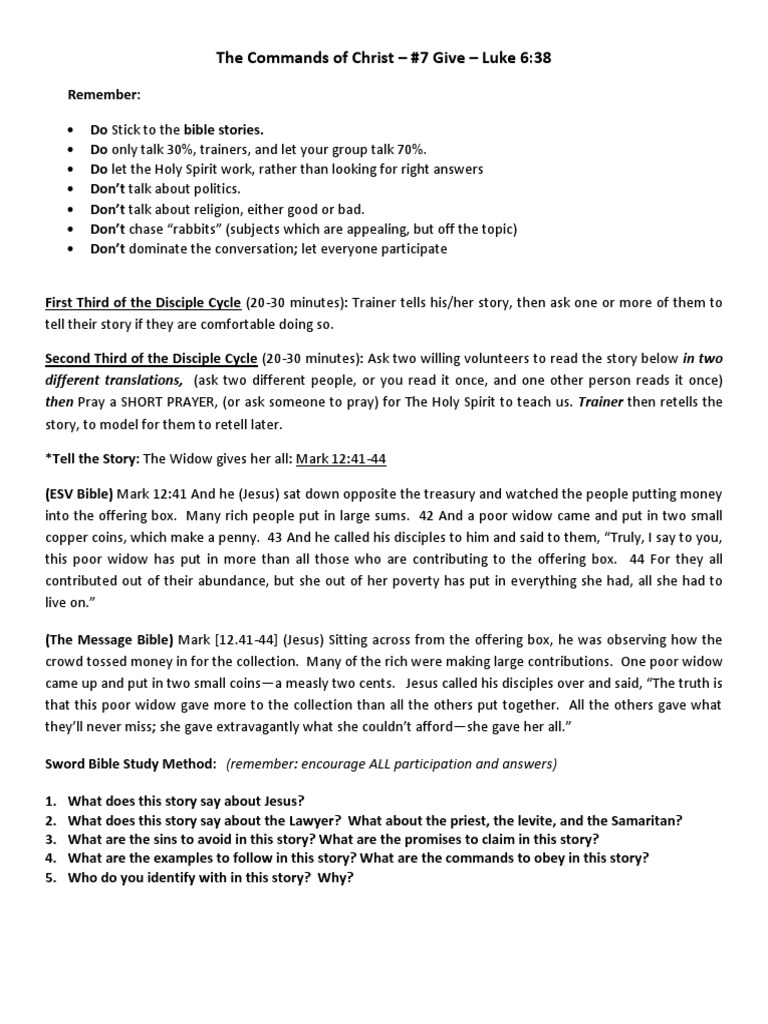 #7 Command of Christ | PDF | Disciple (Christianity) | Jesus