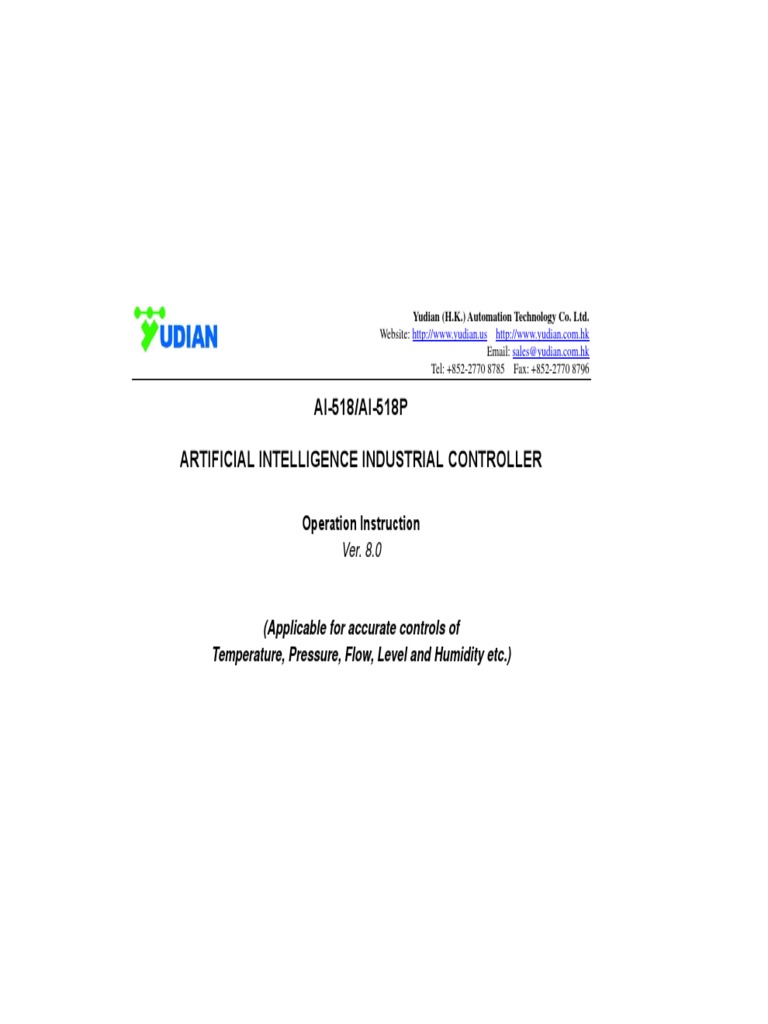 AI-518/AI-518P Artificial Intelligence Industrial Controller | PDF | Power Supply | Parameter ...