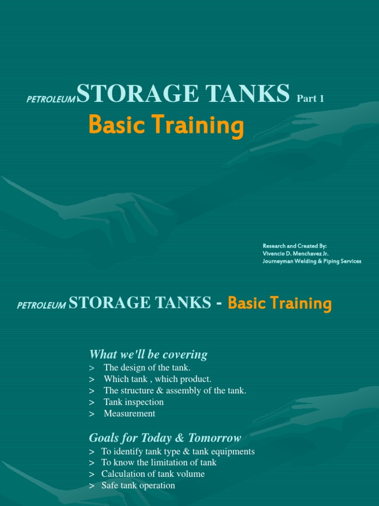 Storage Tank Basic Training Rev 2 | PDF | Pressure Measurement | Stairs