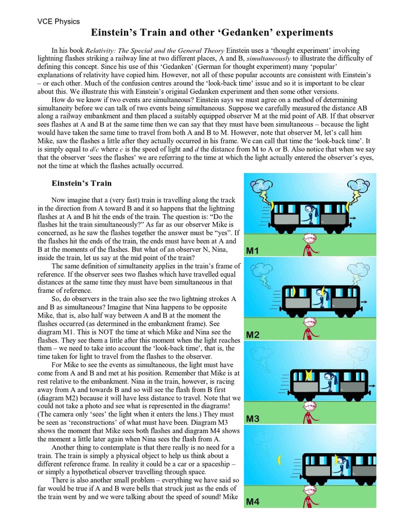 Einsteins Train Gedanken Experiment | Albert Einstein | Speed Of Light