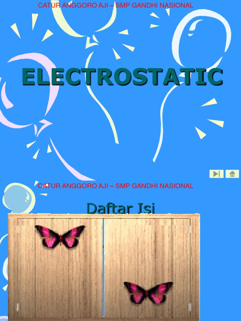 Electrostatic PPT Eng | PDF | Electric Charge | Electrostatics