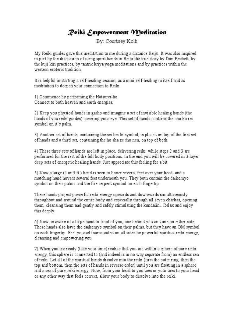 Reiki Meditation | PDF | Reiki | Meditation