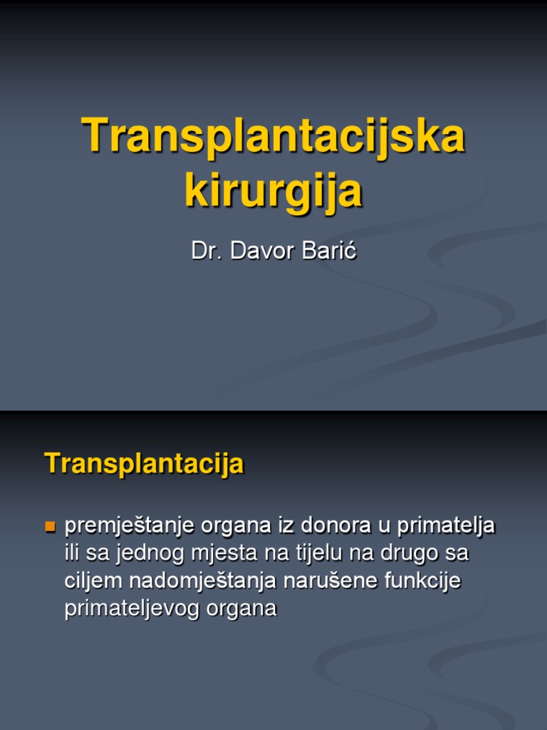Transplantacija | PDF