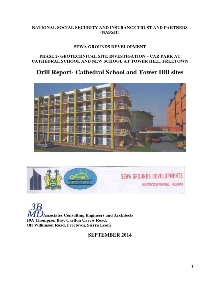 Geotech. Drill Report - Cathy School and Tower H | PDF | Geotechnical ...
